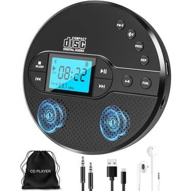 DOCRELD Portable Cd Player,Rechargeable Cd Player,Cd Player Bluetooth ...