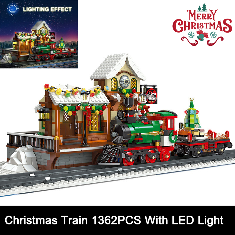 NEW 2025 Christmas Street view House Santa Cabin Model Building Blocks ...