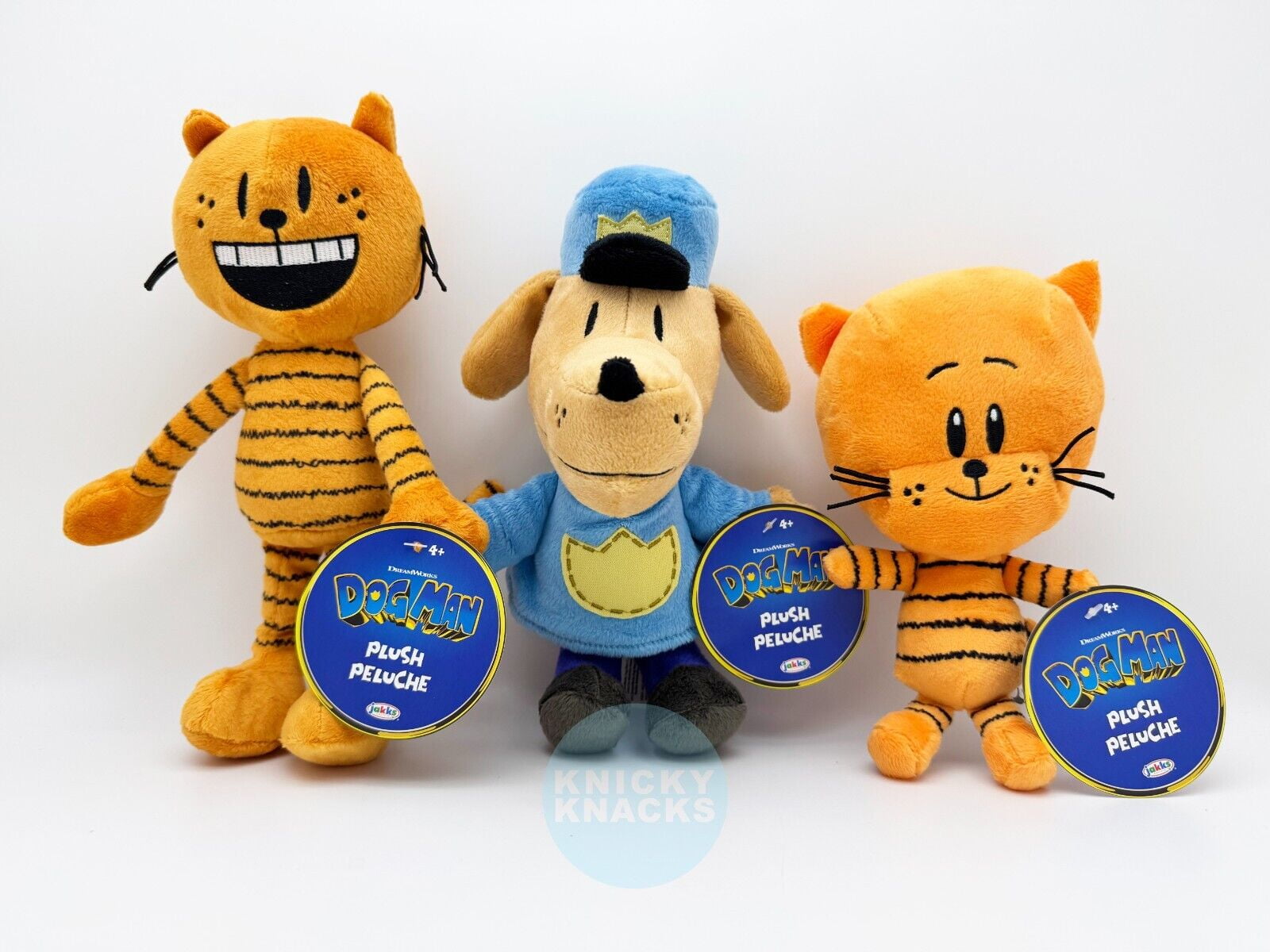 NEW 2025 Dog Man Movie Plush Dog Man Petey Lil Pete Cat SET OF 3 Dog ...