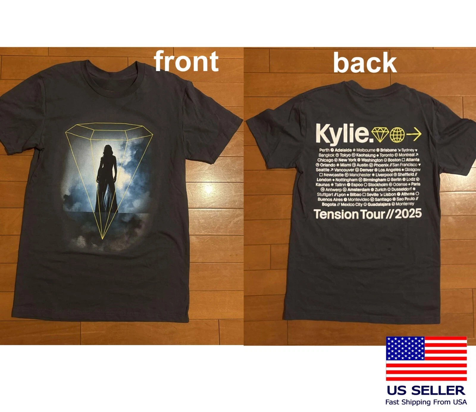 NEW!!! 2025 Kylie Minogue Tension Tour Shirt Merch - Walmart.com