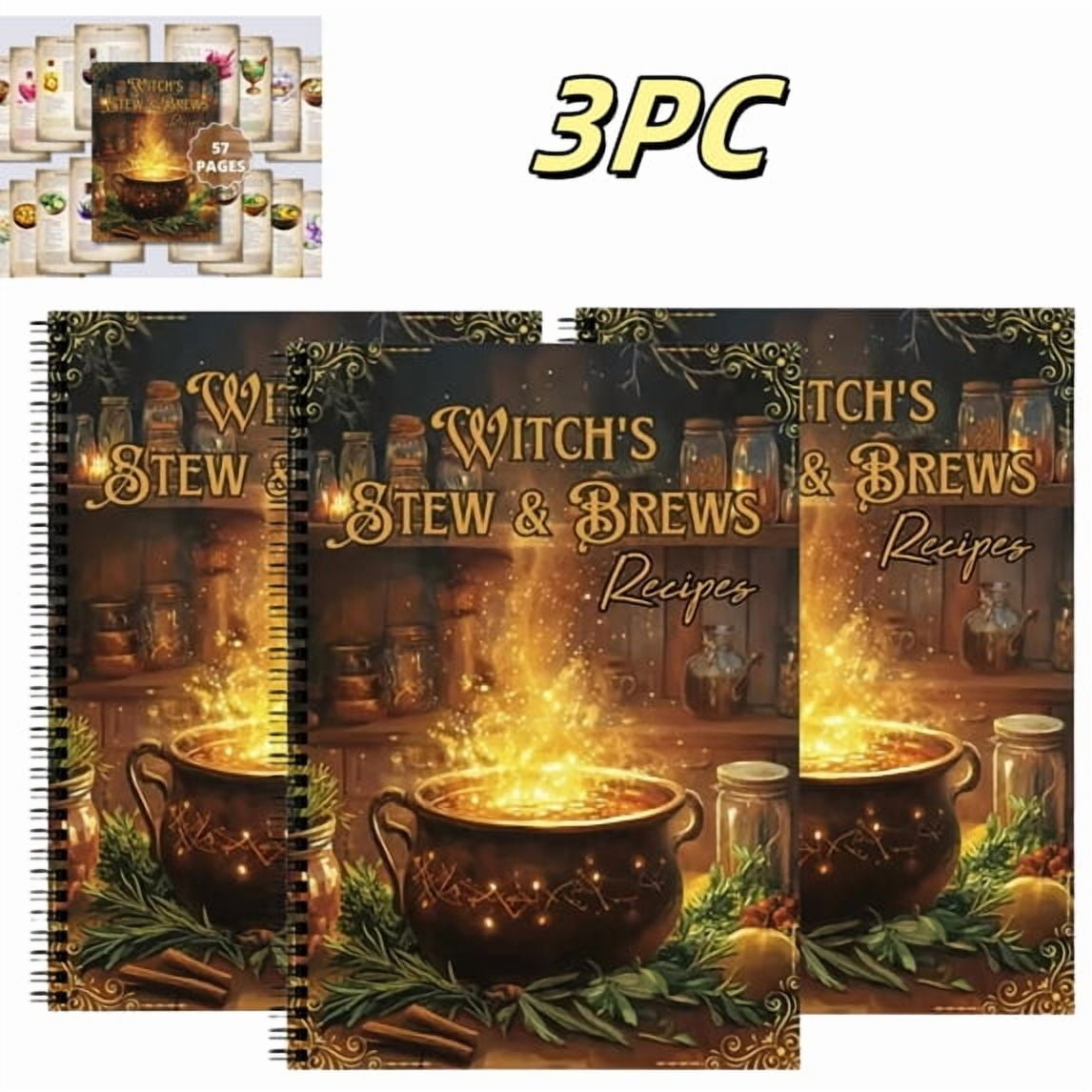 NEW 2025 Witch's Stew & Brews Decipes：50 Enchanted Recipes For Body And ...