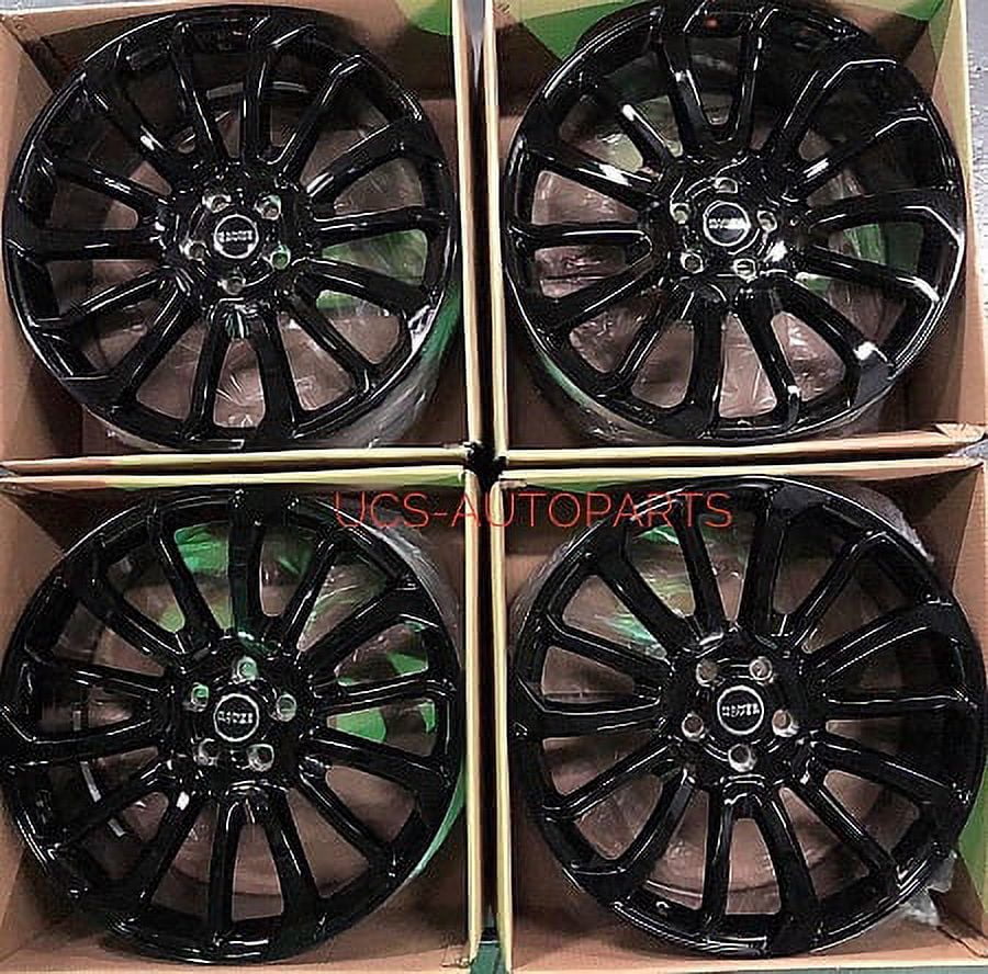 UCS AUTOPARTS Alloy 22" Gloss Black Wheel 5x120 5 Lugs, Gloss Black, 4 ...