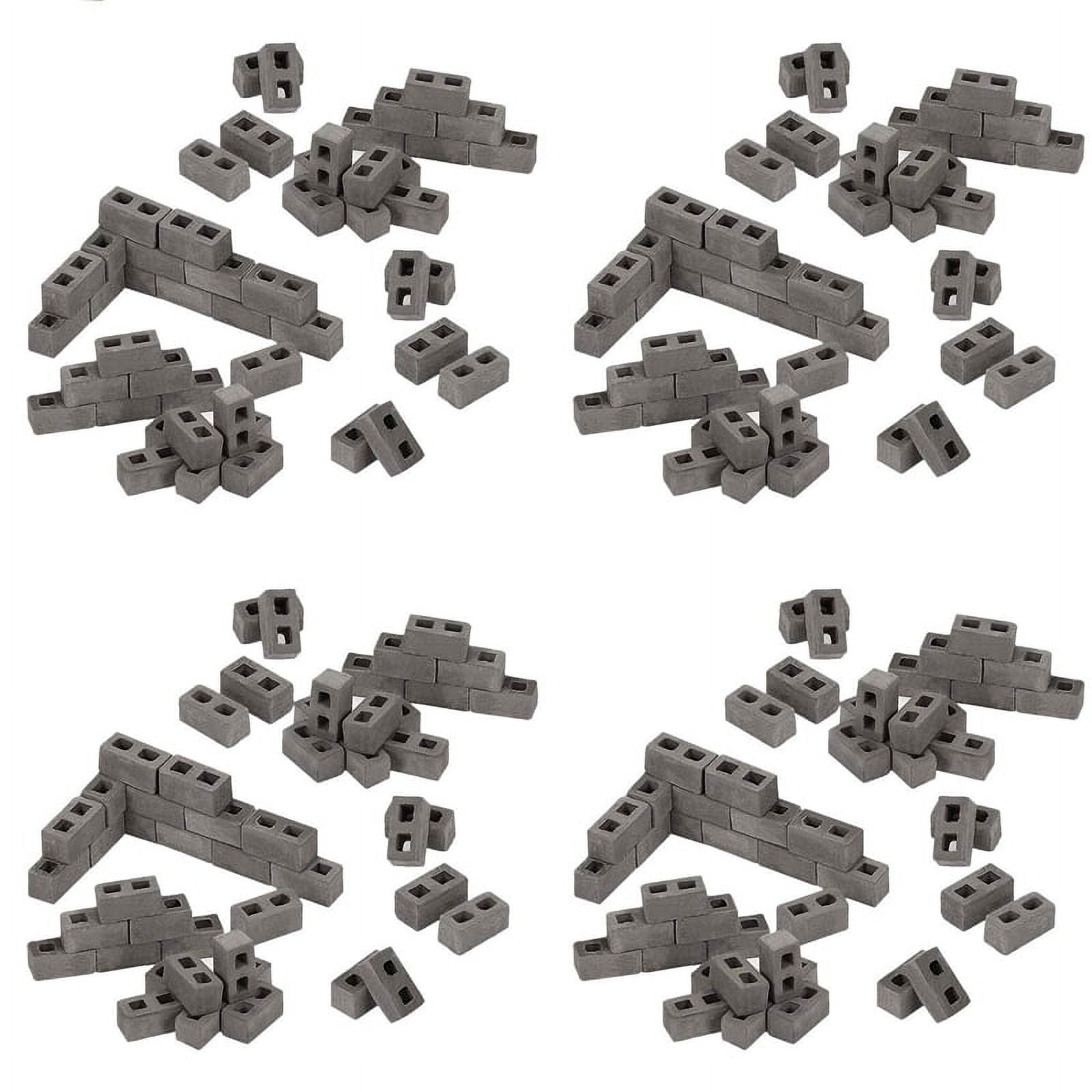 NEW 240 Packs Cinder Blocks 1/12 Scale Mini Bricks Concrete Miniature ...