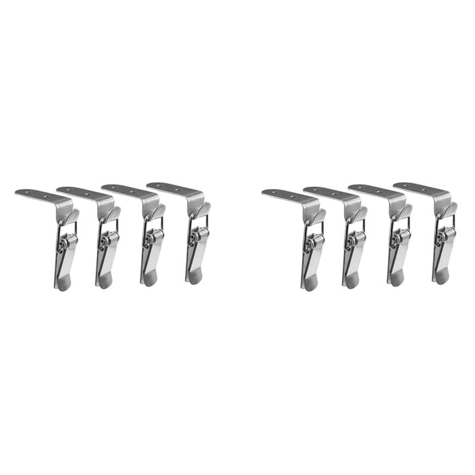 NEW 2X 90 Degrees Duck-Mouth Buckle Hook Lock Stainless Steel Spring ...