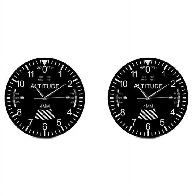 NEW 2X Altimeter Wall Clock Tracking Pilot Air Plane Altitude ...