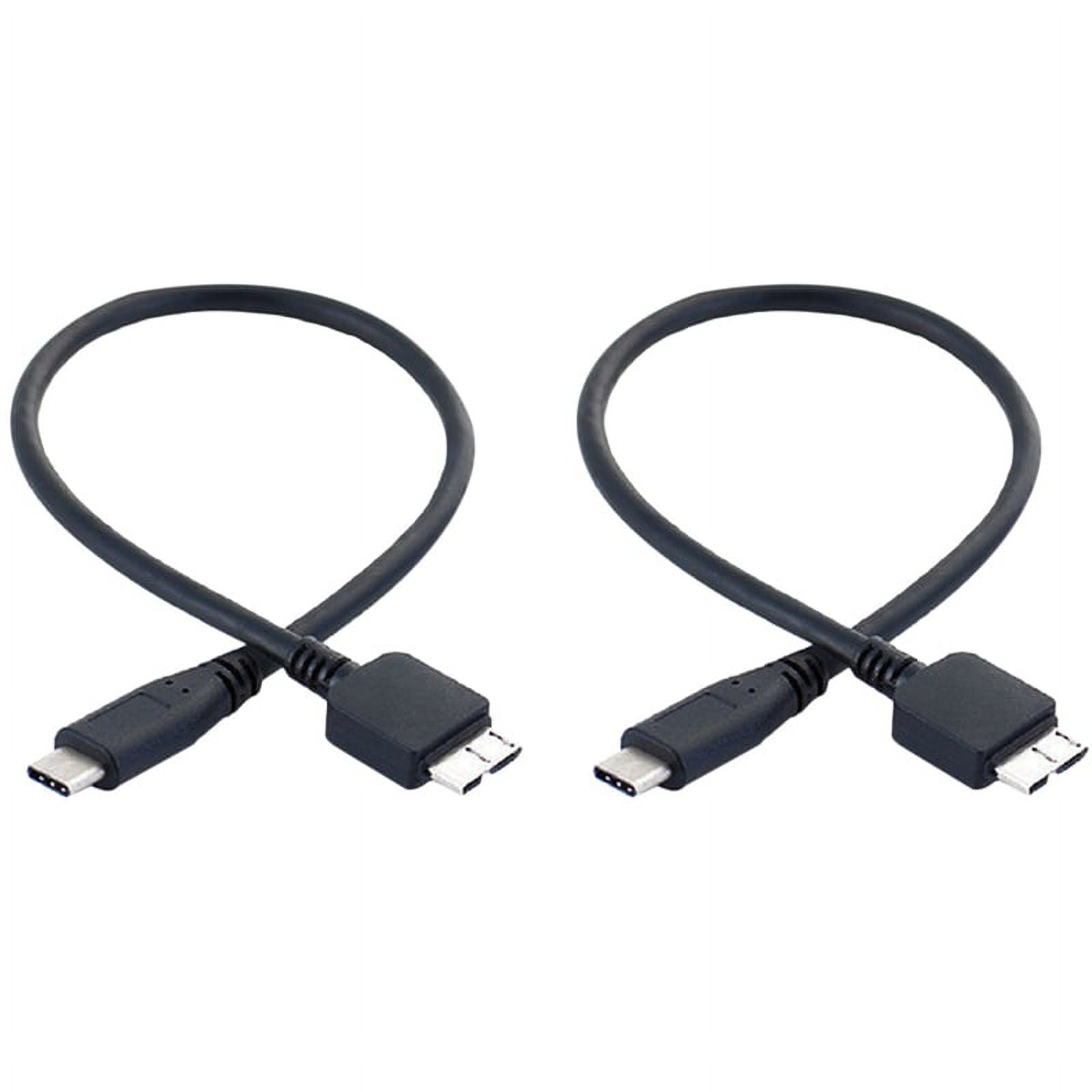 NEW 2X Hard Drive Cable,USB 3.1 Type-C Male to USB 3.0 Micro-B Data ...