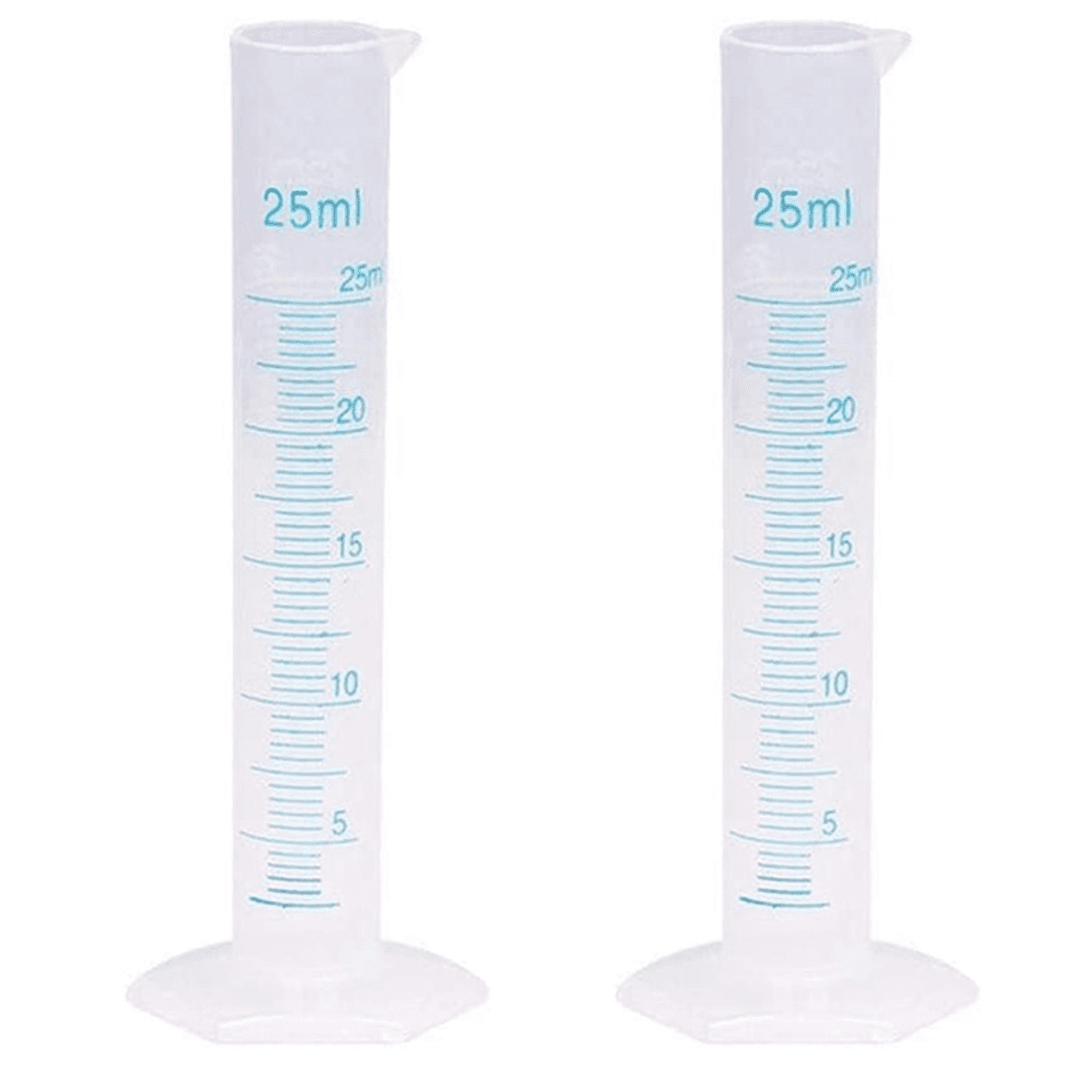 NEW 2X Measuring Cylinder Plastic Graduated Tube Tool for Lab(25Ml ...