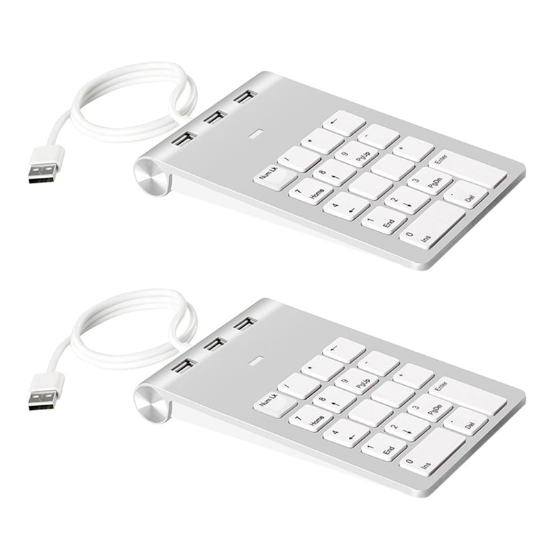 NEW 2X Mini Numeric Keypad Keyboard 18Keys Key Pad Numpad Number with 3 ...