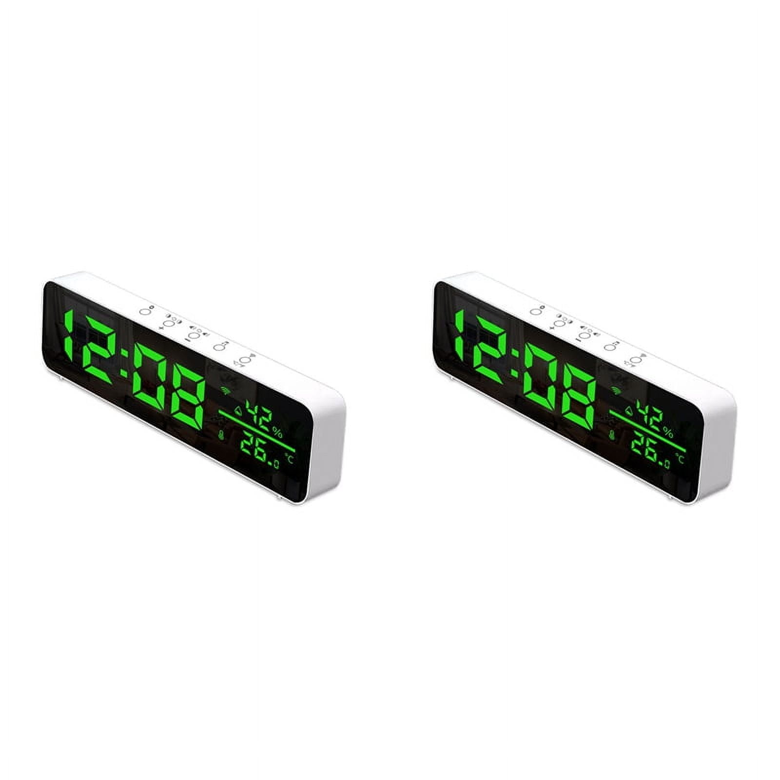 NEW 2X Tuya Wifi Temperature and Humidity Alarm Clock Multi-Function ...