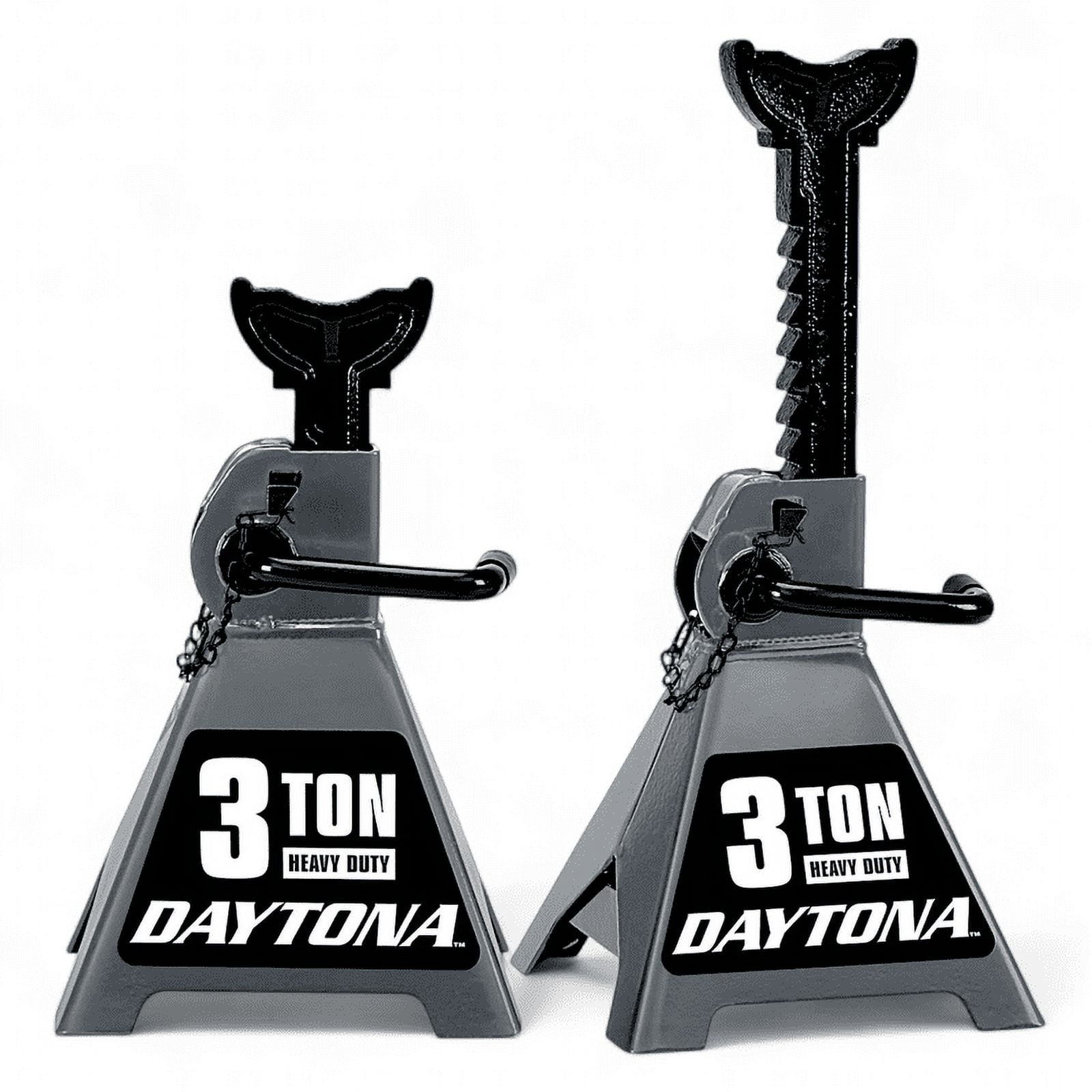 NEW 3 Ton (6,500 lb) Capacity Double Locking Steel Jack Stands - Lift ...