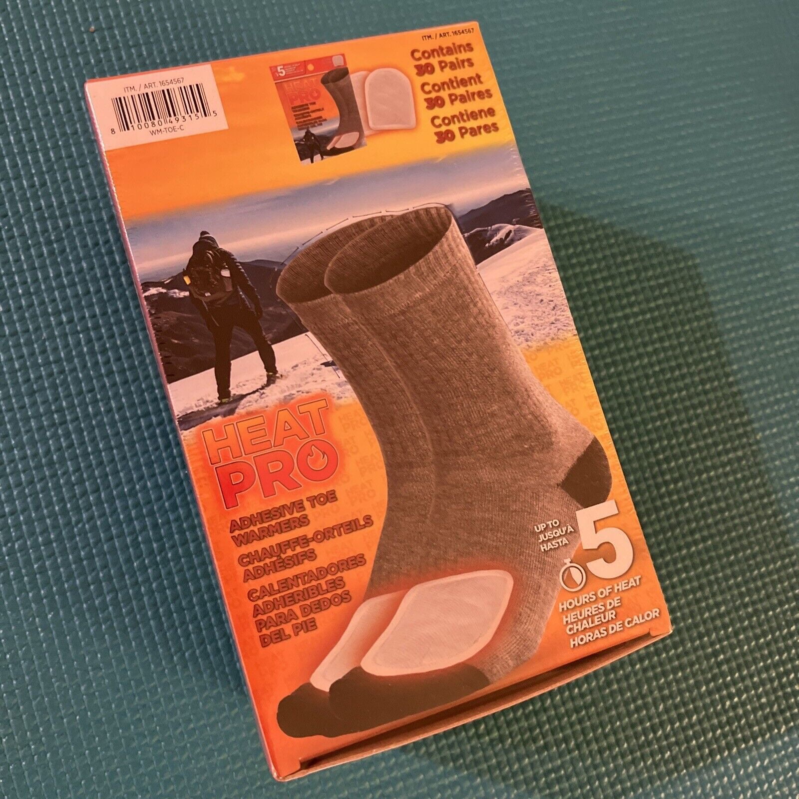 NEW 30 Pairs / Box Heat Pro Adhesive Toe Warmers 5 Hours of Heat ...