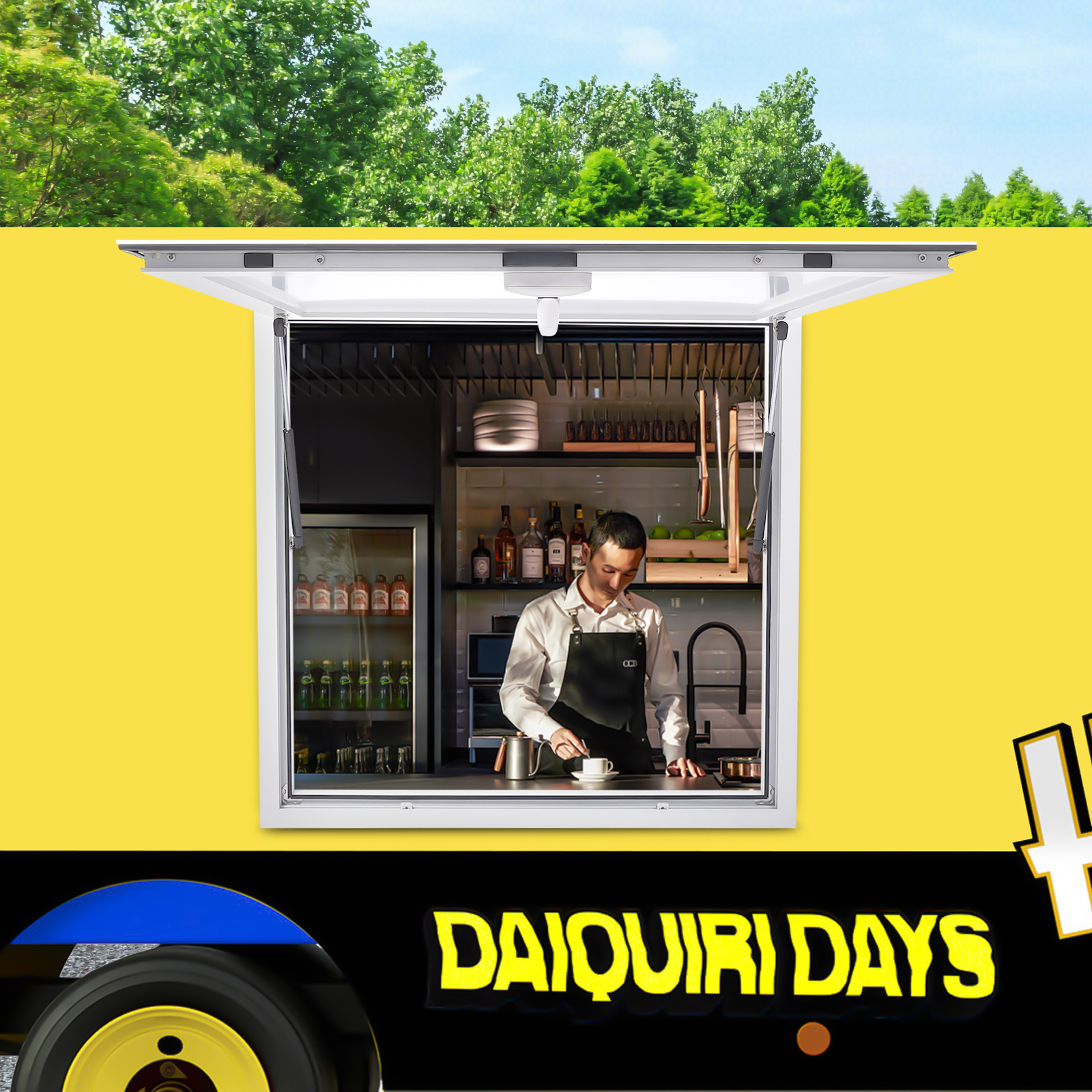 NEW 36 L x 36 W Concession Stand Serving Window Food Truck Service ...
