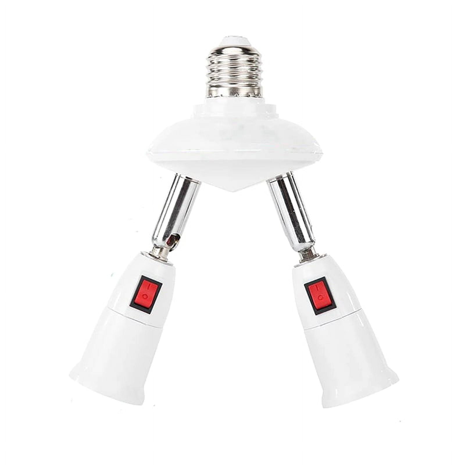 NEW 360 Degree Adjustable - 2 in 1 E27 Splitter Socket Adapter ...
