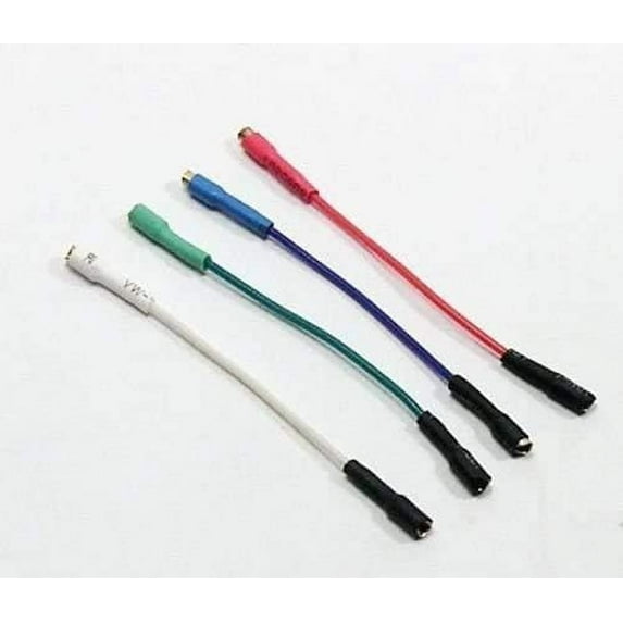 NEW 4 COLORED LEADS FOR TURNTABLE CARTRIDGE HEADSHELL TURNTABLE WIRES ...