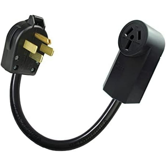 4-Pin 14-50P Male to 10-50R 3-Prong Female Converter Power Cord Adapter ...