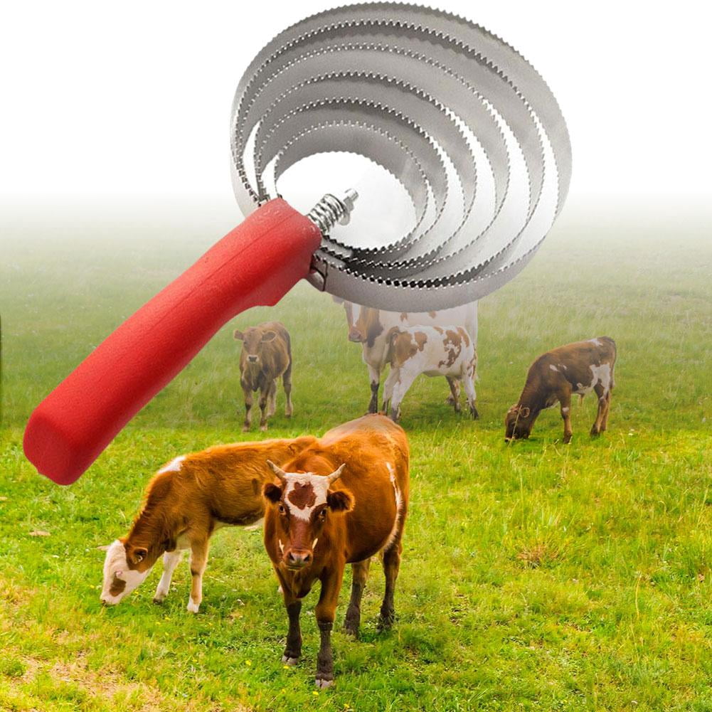 NEW_4 Rings Curry Comb Horse Brush,Stainless Steel Curry Comb Horse ...