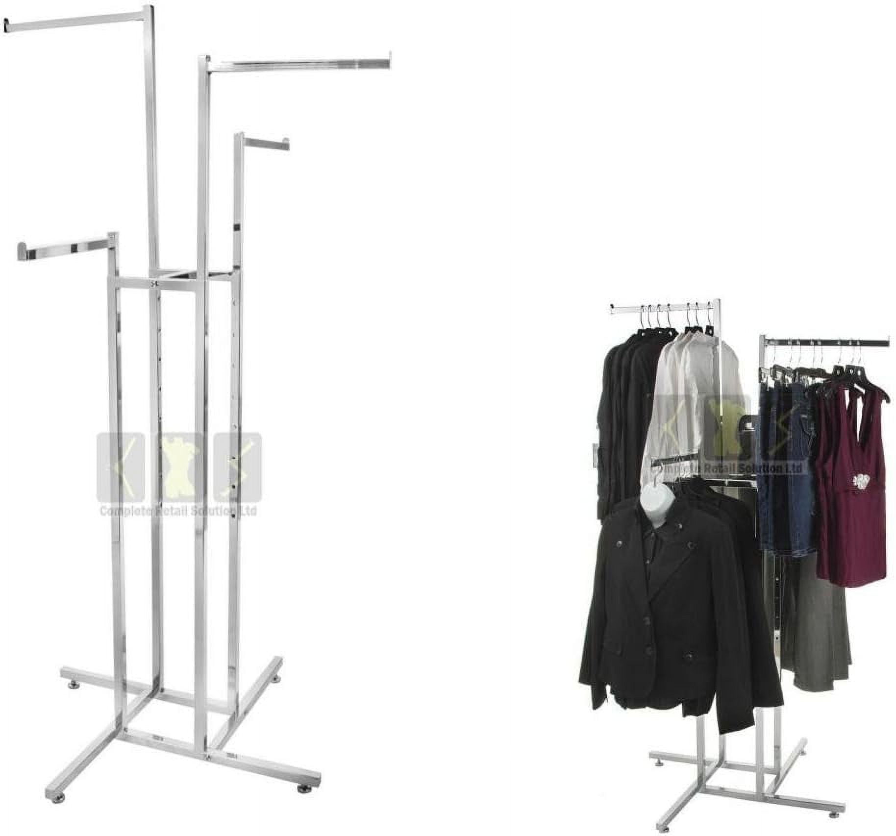 NEW 4 WAY STRAIGHT ARM CLOTHES RAIL HEAVY DUTY SHOP DISPLAY GARMENT ...