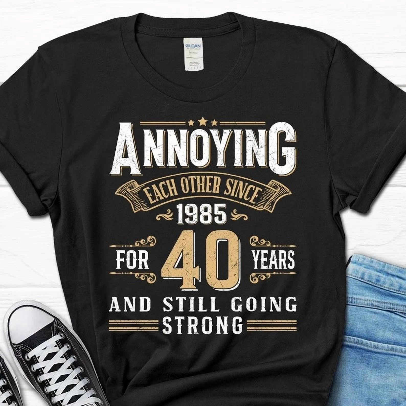 NEW/40th Wedding Anniversary Gift, 40 Year Married T-Shirt, Parents ...