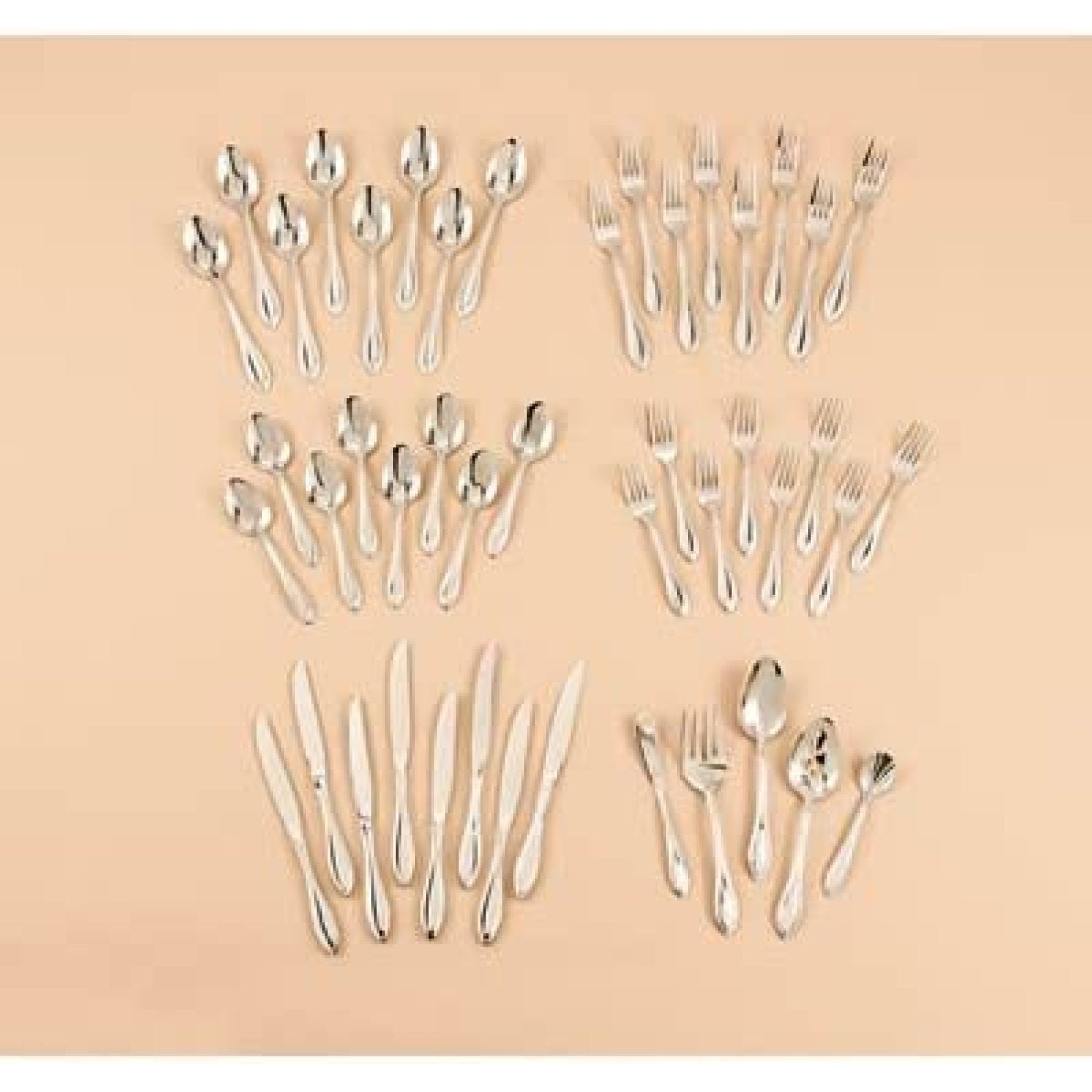 NEW 45 Pc 18/0 Stainless Steel Pristine Flatware Utensils Set - Walmart.com
