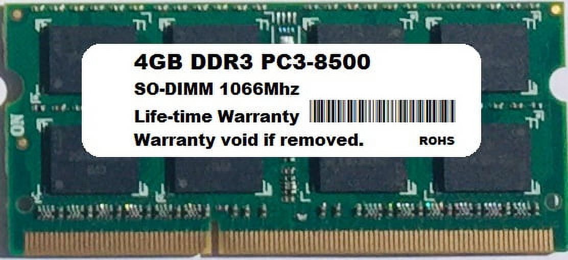 NEW 4GB DDR3 PC8500 1066 MHz PC3-8500 Laptop Memory SODIMM RAM ...