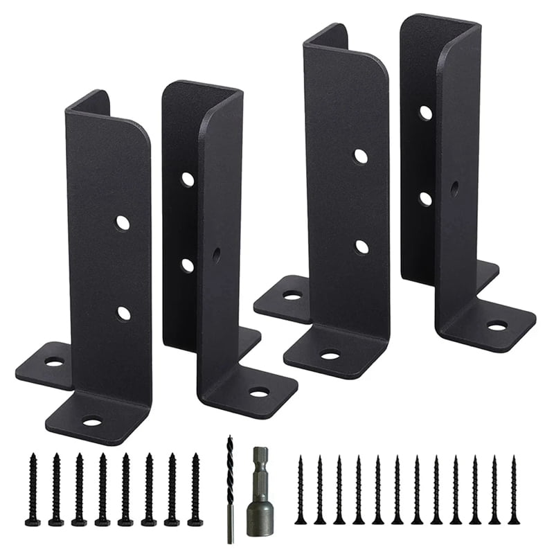 NEW 4Pcs Adjustable Deck Post Anchor Base Brackets Fence for Pergola ...