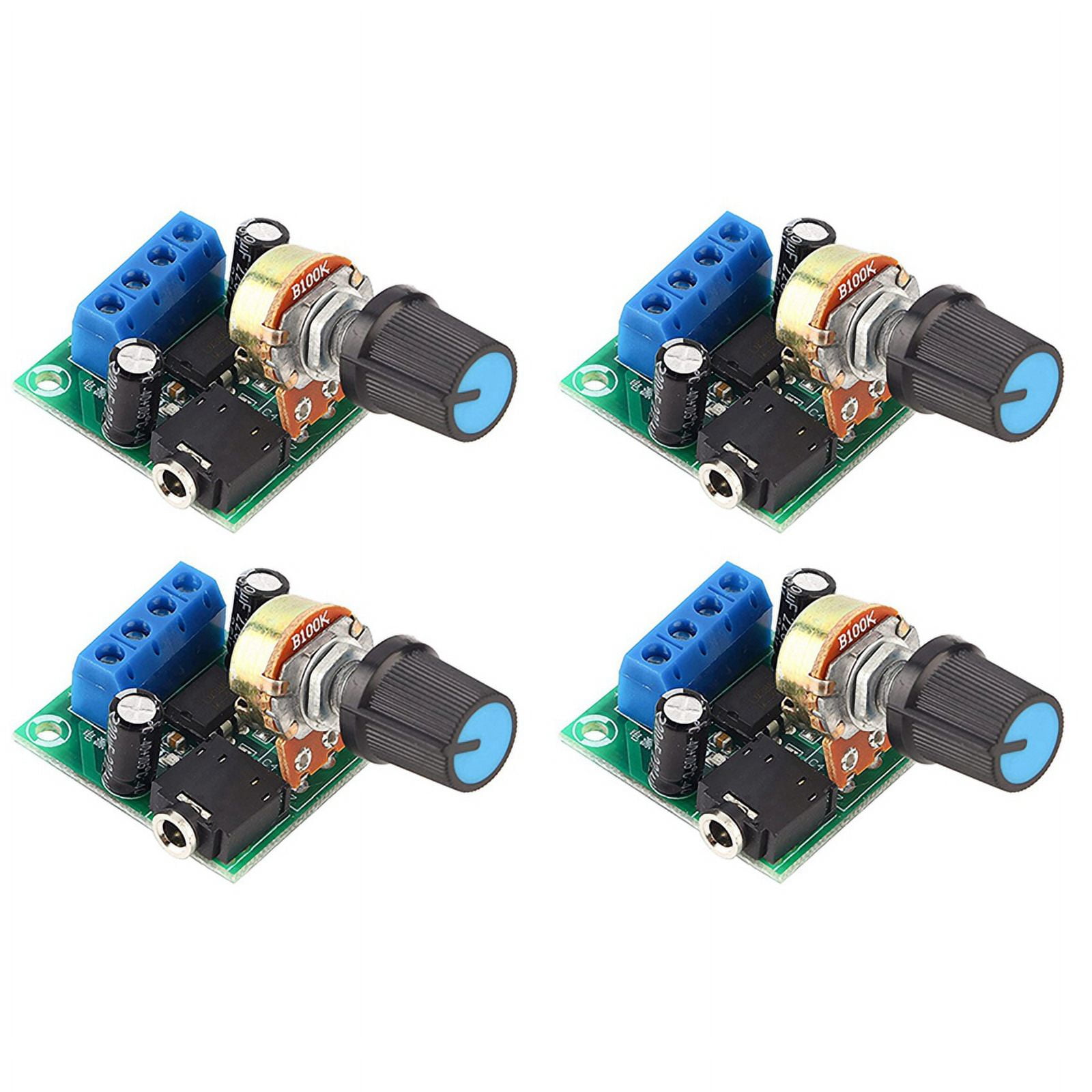 NEW 4X LM386 Super Mini Amplifier Board, 3V-12V, 0.5W-10W Speaker Low ...