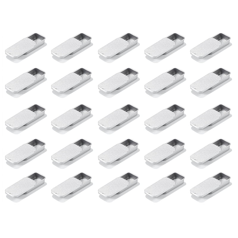 NEW 50PCS Metal Slide Top Containers, Rectangular Sliding Lid Boxes for ...