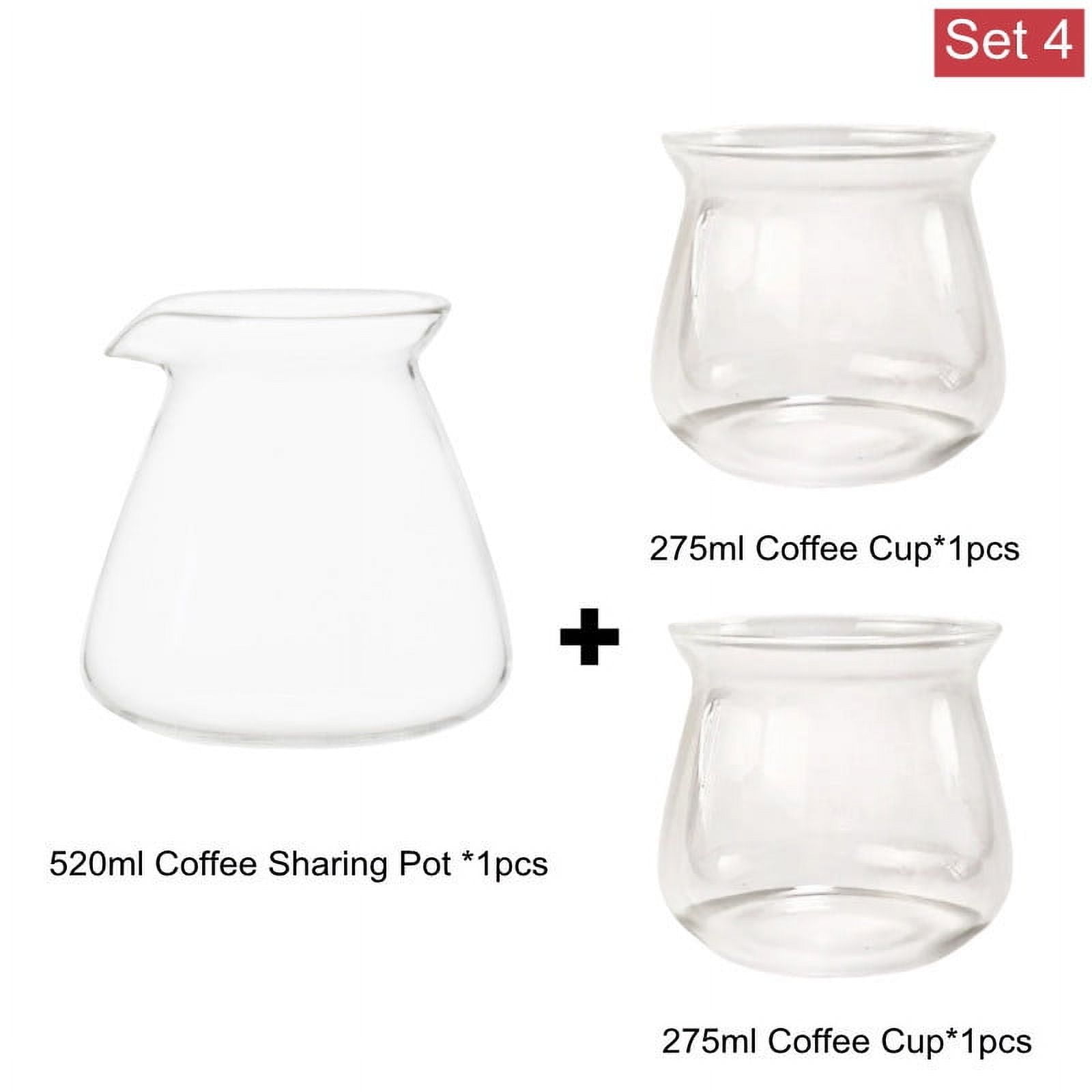 NEW 520ml Glass Coffee Pot,Coffee Carafe,200ml 275ml Coffee Server for Pour Over Coffee Maker ...