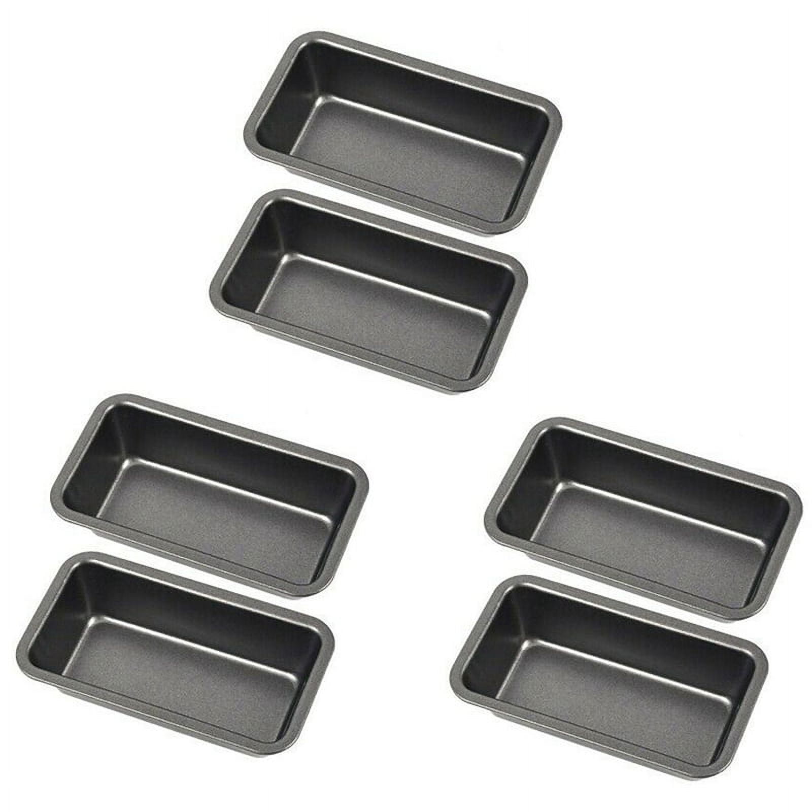 NEW 6Pcs Bread Pans for Baking Nonstick Carbon Steel Loaf Pan Tray ...