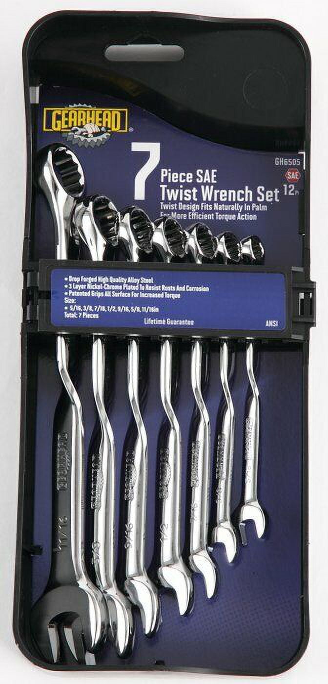 NEW 7 Piece Mechanics Tool SAE Twist Combination Wrench Set - 5/16 Thru ...