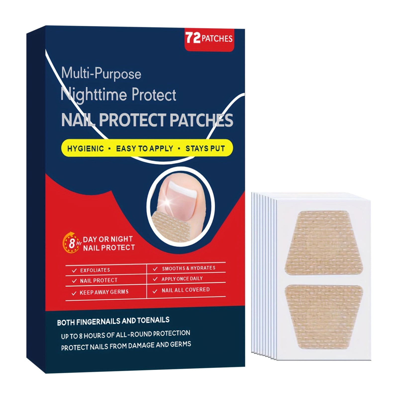 NEW 72 Patches Anti Fungal Nail Treatment for Toe Fungus - Walmart.com