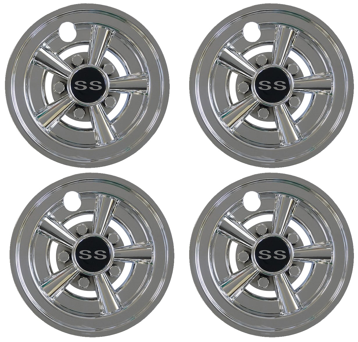 NEW 8" Golf Cart Hub Cap Wheel Cover SS Chrome Hubcaps - Walmart.com