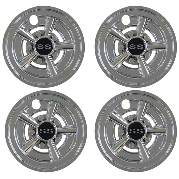 NEW 8" Golf Cart Hub Cap Wheel Cover SS Chrome Hubcaps - Walmart.com