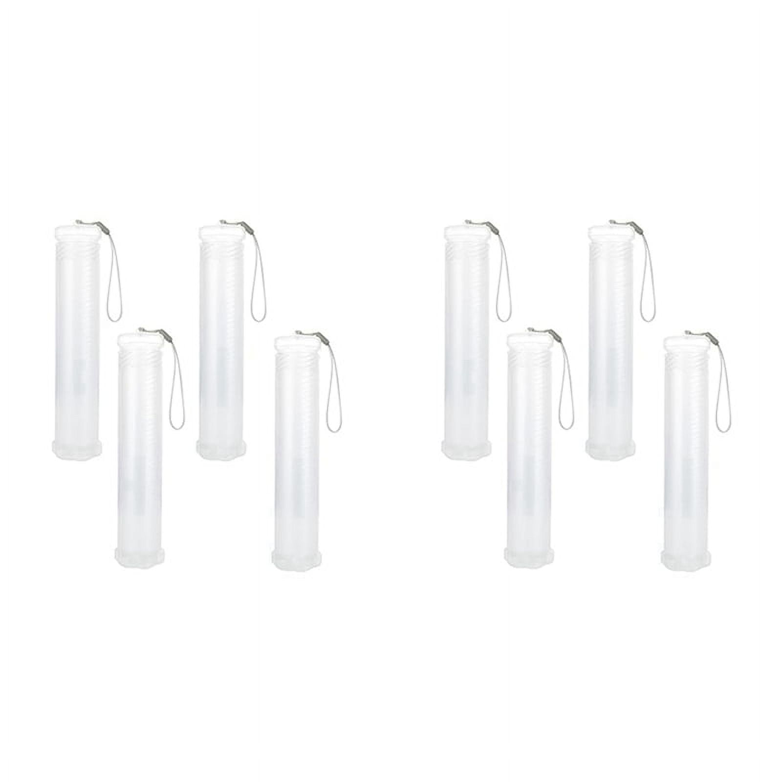 NEW 8 Pack Extendable Plastic Paint Brush Case, Clear Long Holder Tube ...