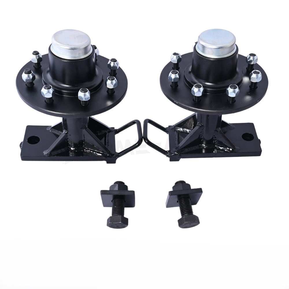 NEW 8 x 6.5 Lug 9000LB Shipping Container Wheels, Bolt-on Spindle Kit ...