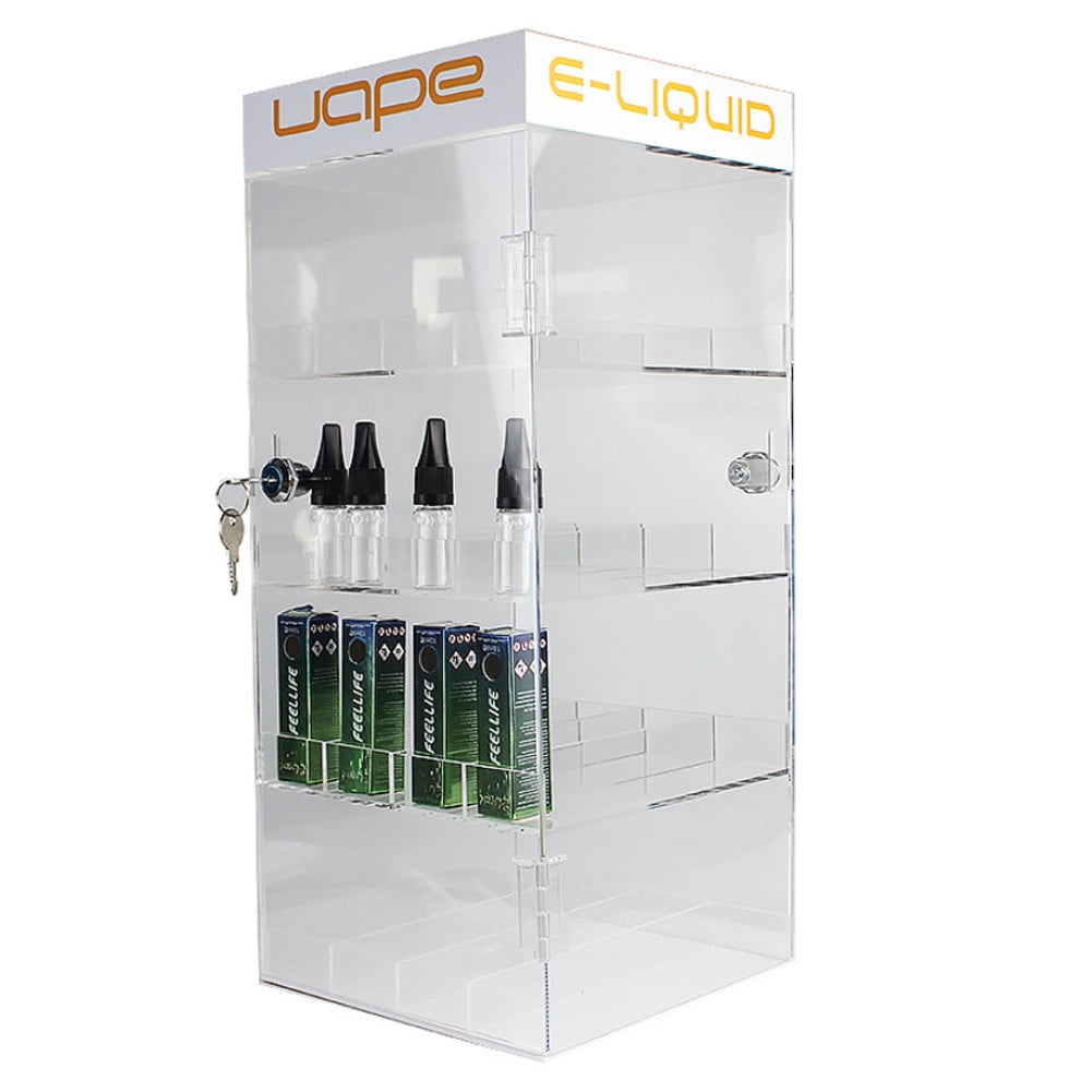 NEW! ACRYLIC LOCKING DISPLAY CASE - RETAIL STORE DISPLAY - JUICE BOTTLE ...