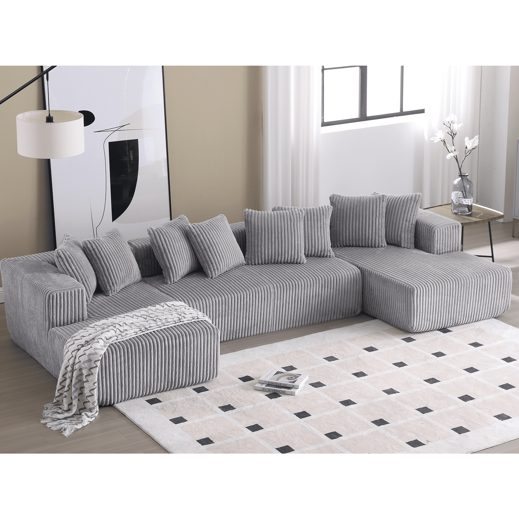 [NEW ARRIVED] [VIDEO PROVIDED]131'' Modular Sectional Couch, U-shaped ...