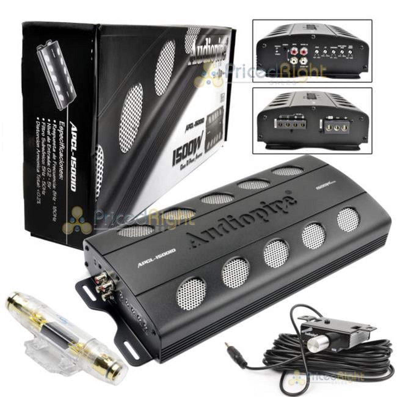 Audiopipe AP-15001D, 1500 Watt Mono Class-D Amplifier, Competition Bass ...