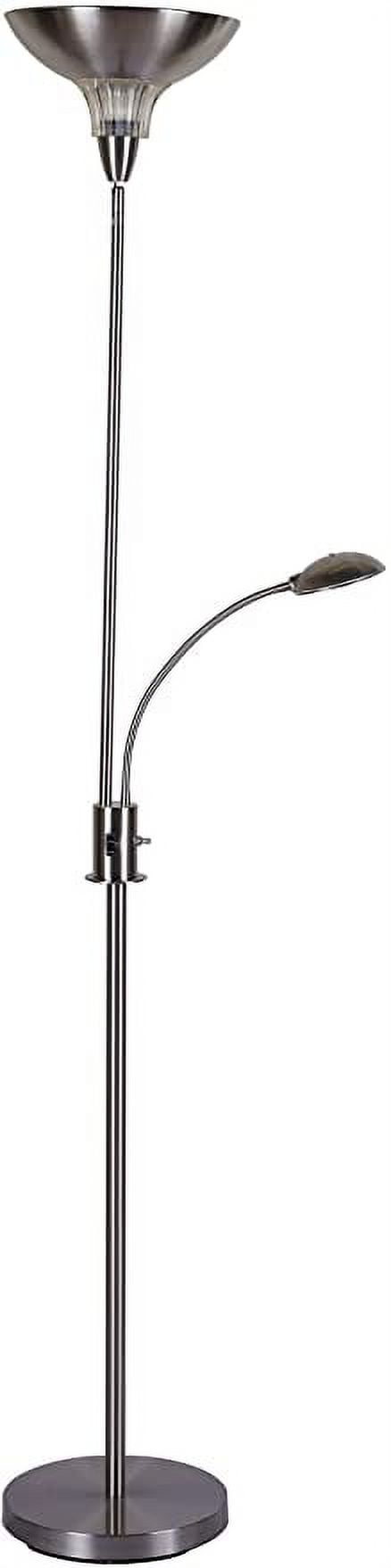 SH Lighting Adjustable Torchiere Style Steel Body 73" Floor Lamp with 7 ...