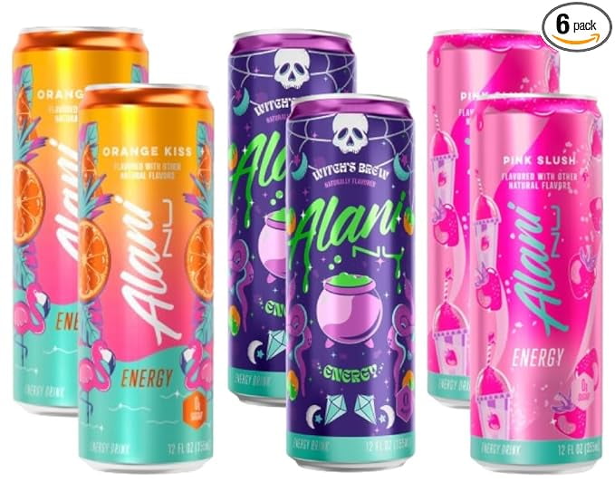 NEW Alani Energy Drink Variety Pack, 12 oz 6-pack Variety (2 pack PINK ...