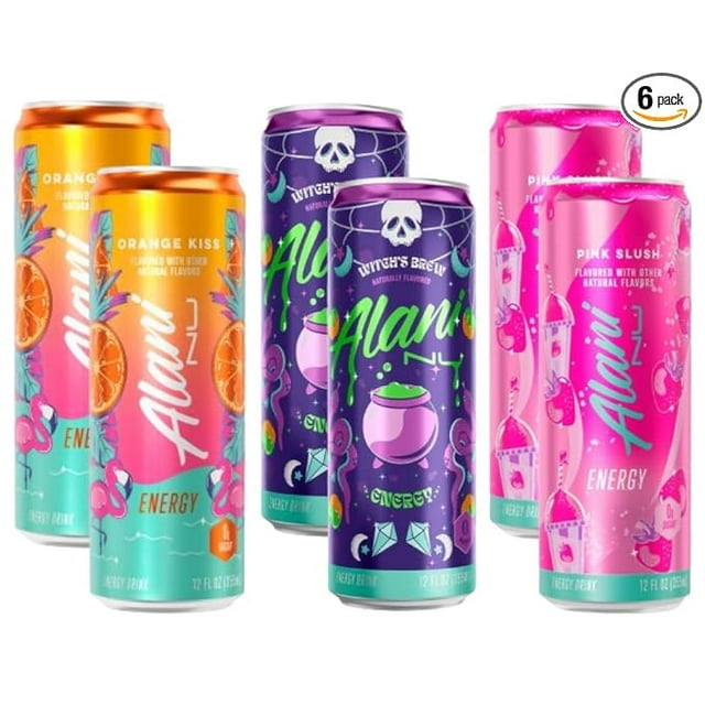 NEW Alani Energy Drink Variety Pack, 12 oz 6-pack Variety (2 pack PINK ...