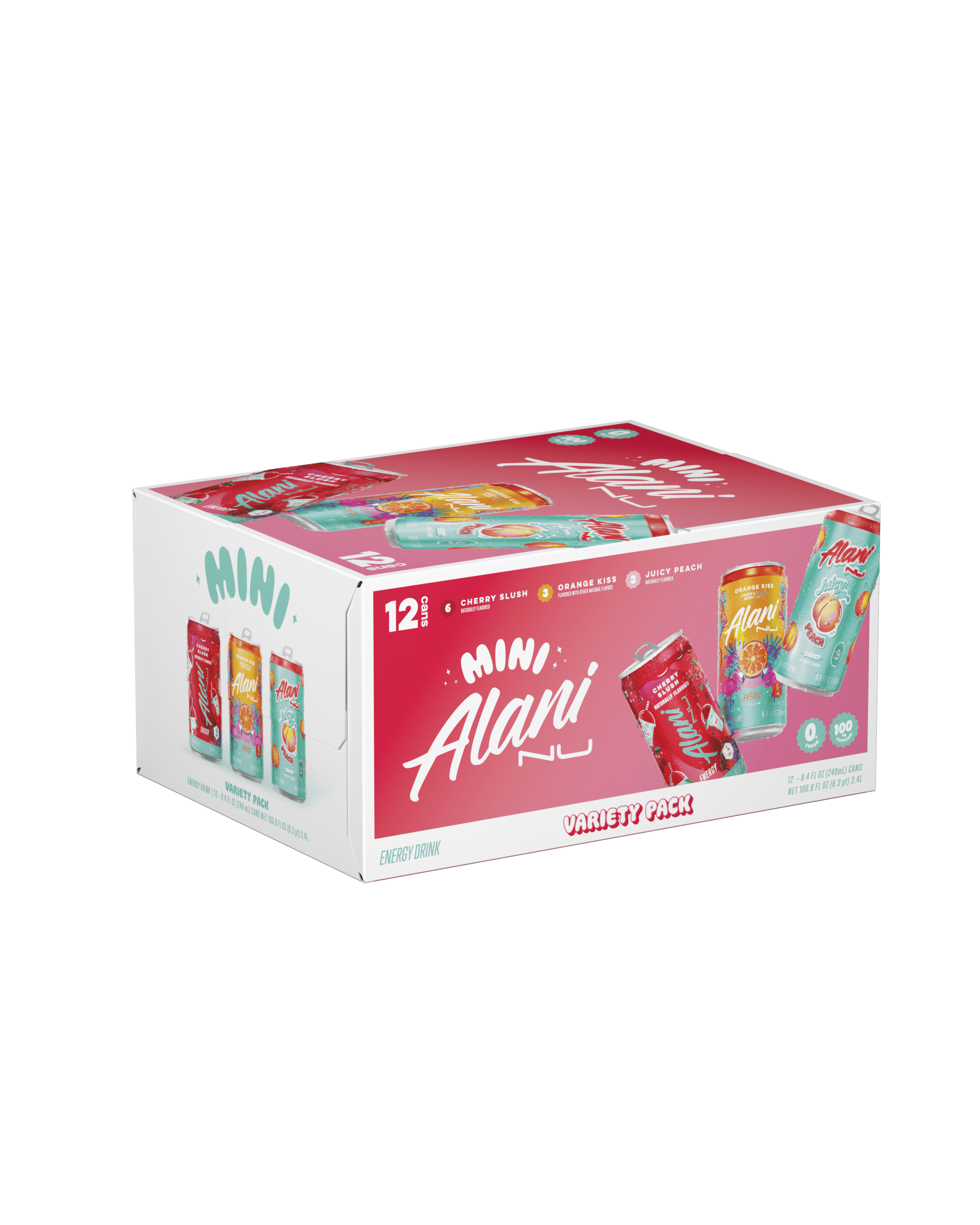 Alani Nu Energy Drink Variety Pack, Cherry Slush, Orange Kiss, Juicy ...
