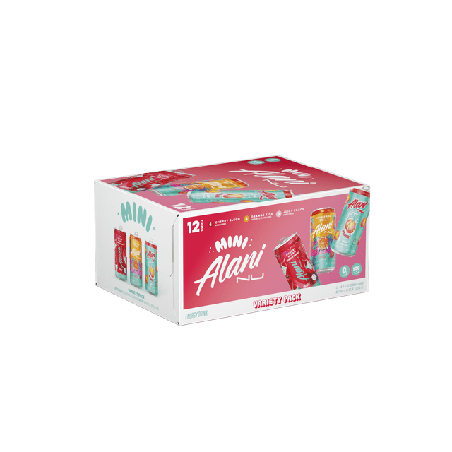 Alani Nu Energy Drink Variety Pack, Cherry Slush, Orange Kiss, Juicy ...
