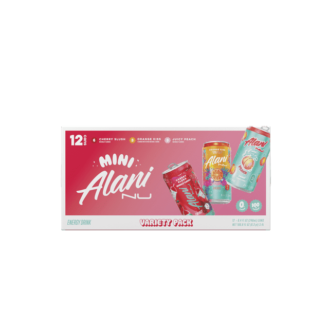 Alani Nu Energy Drink Variety Pack, Cherry Slush, Orange Kiss, Juicy ...