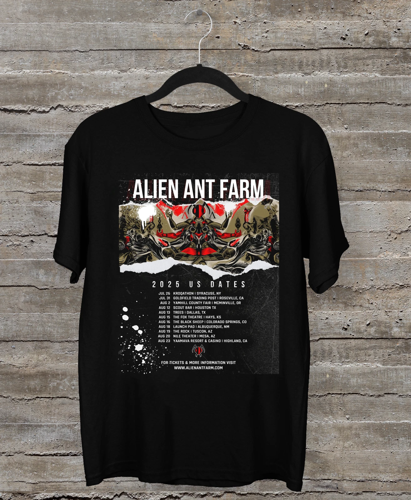 NEW Alien Ant Farm Band 2025 Tour T Shirt Black All Size,Black Color,Size 2XL - Walmart.com