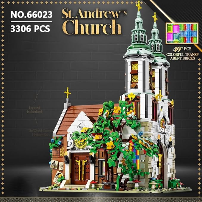 NEW Andrew's Church Building Blocks Set,Iconic Building House Building ...