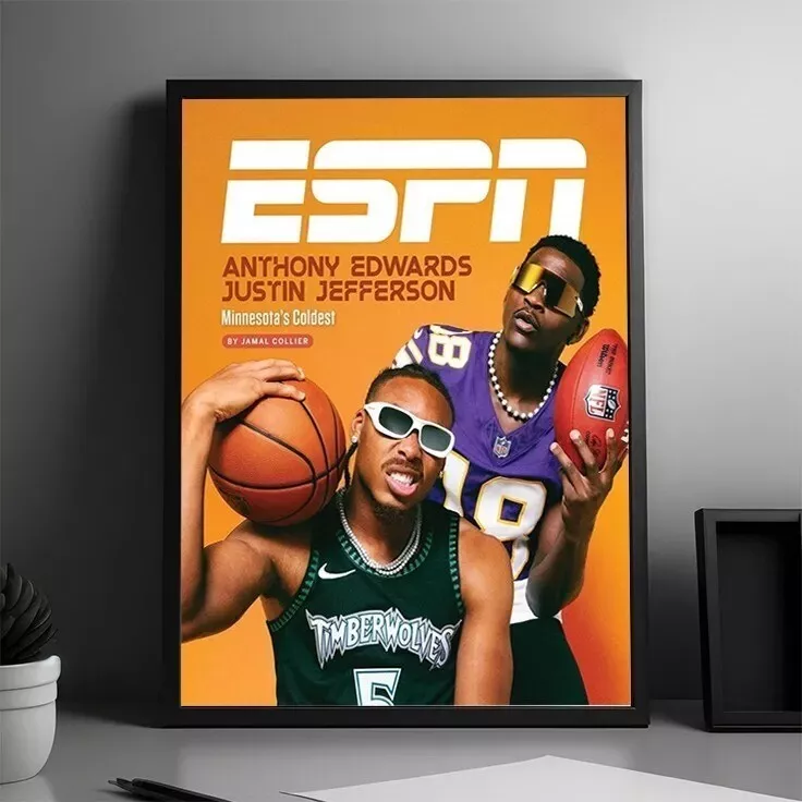 NEW Anthony Edwards And Justin Jefferson Minnesota’s Coldest Poster ...