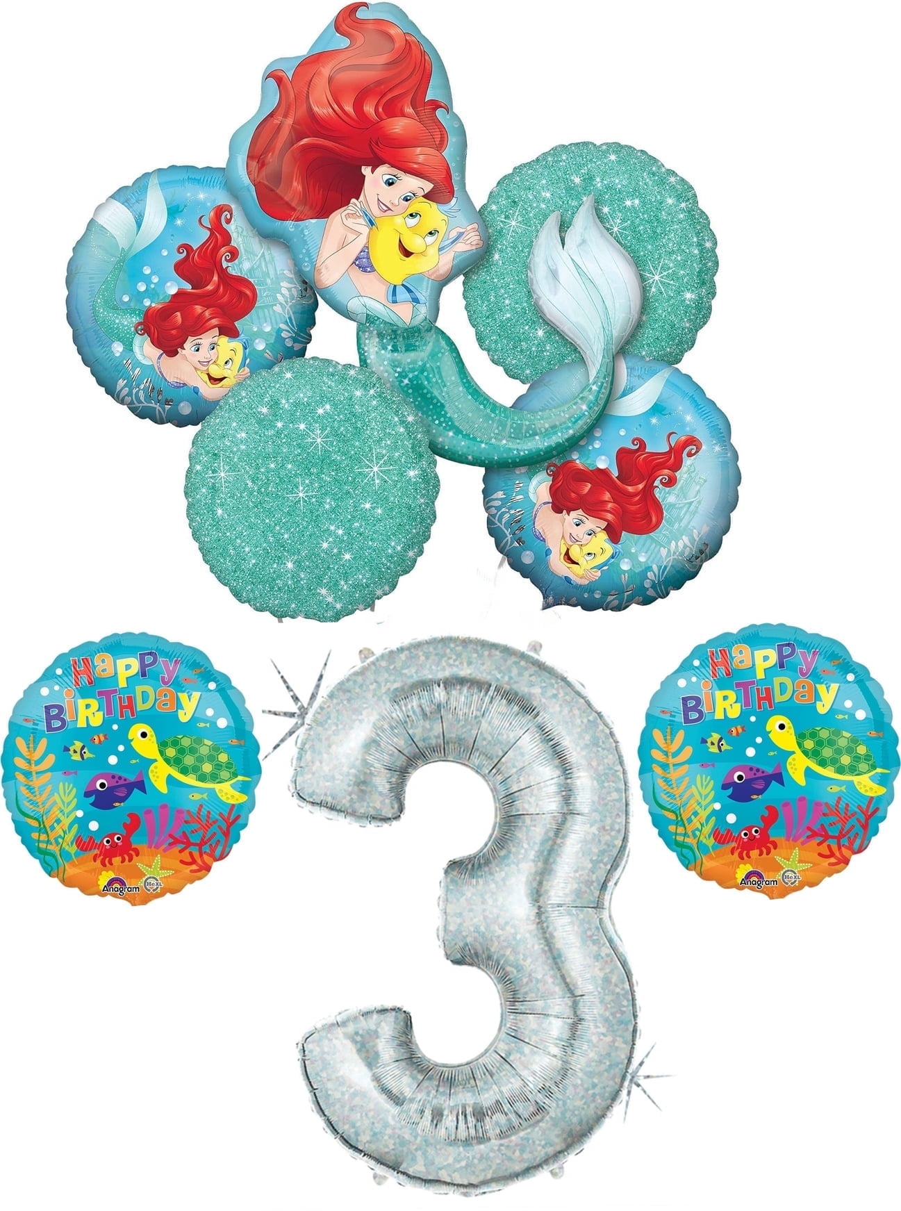 Ariel Little Mermaid Disney Princess Undersea 3rd BIRTHDAY PARTY ...