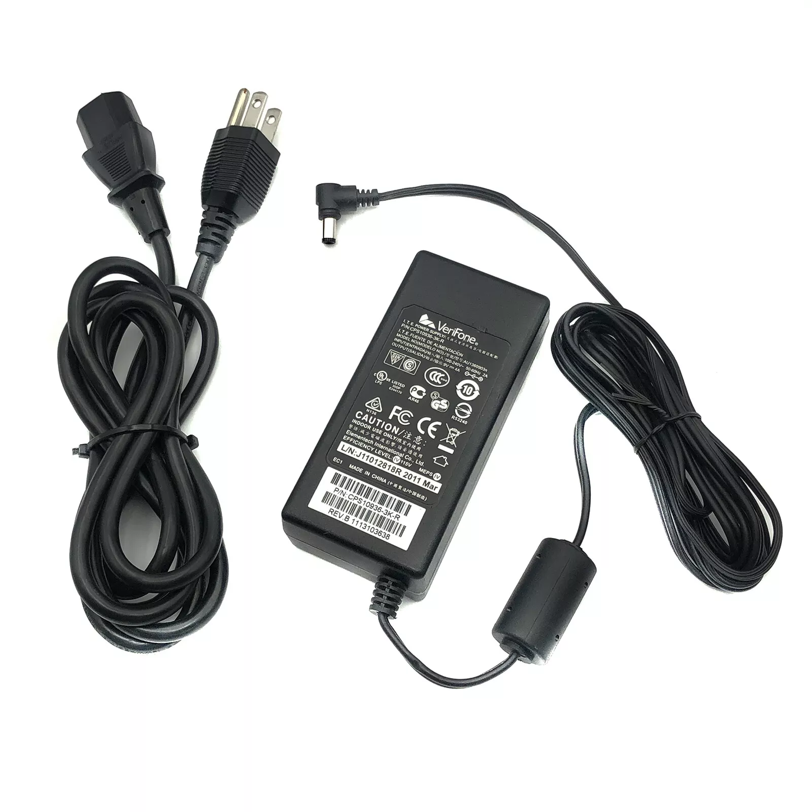 Pre-Owned Verifone AC/DC Power Adapter for VX510 Omni 3730 VX520 VX570 ...