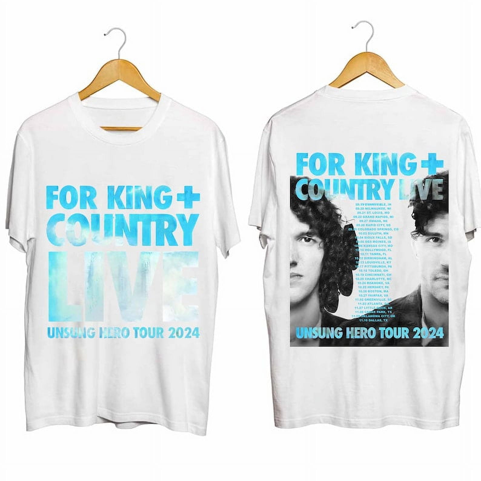 NEW BRAND For King + Country Unsung Hero Tour 2024 Shirt, For King & Country Band Fan Shirt ...